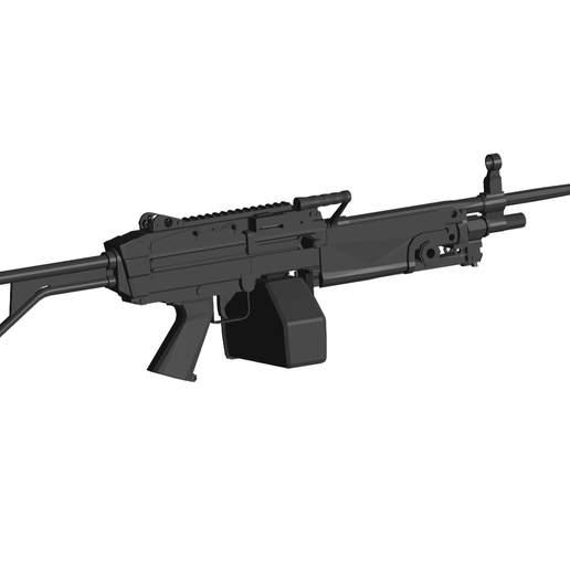 🔫 FN Minimi mini machine gun・ OBJ File for 3D printing・Cults
