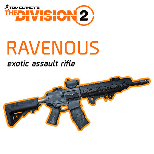 Archivo STL The Division 2 - Ravenous Exotic Assault Rifle 🔫 ・Modelo ...