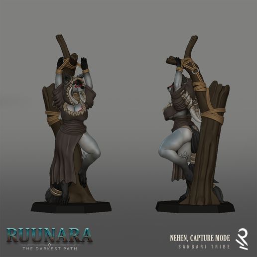 🐺 RUUNARA - NEHEN, CAPTURE MODE・ STL File for 3D printing・Cults