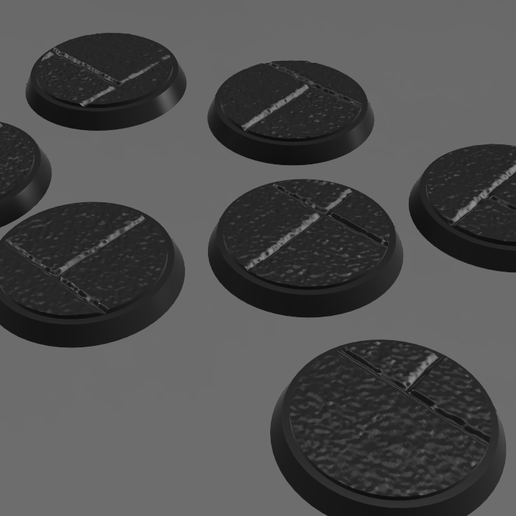 🦸 25mm Textured Bases・ STL File for 3D printing・Cults