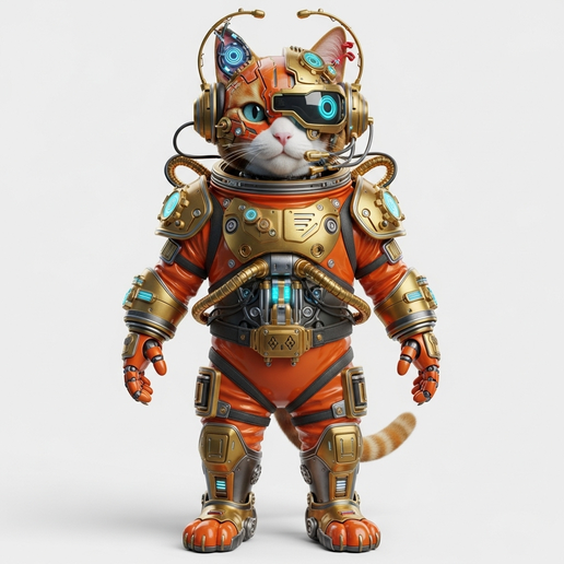 🐱 Cybercat・Free STL File for 3D printing・Cults
