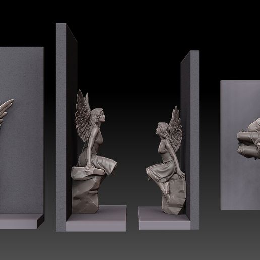 STL file beautiful angel siting on the rock 3D print model 👼 ・3D ...