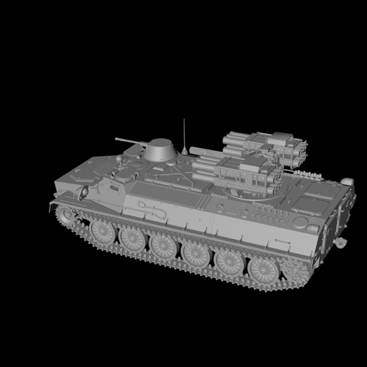 🗺️ Russian MTLB ZRK-SOSNA air defense missile launcher 3D model ...