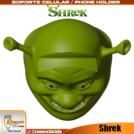 STL file Soporte Celular Shrek / Phone Holder 📞 ・3D printer design to ...