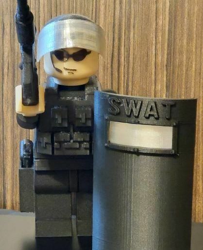 🔫 Lego Type Tactical SWAT Figurine・Free 3D File for ・Cults