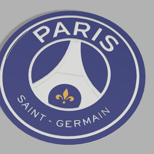 STL file plaque pour cadre decoration mural psg 🏈 ・Model to download ...
