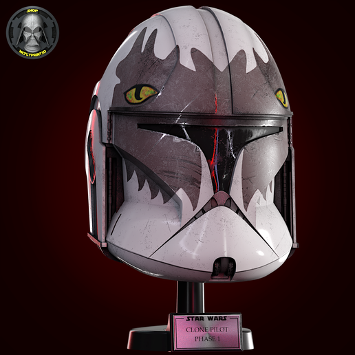 🧑‍ ️ Clone Pilot - Phase 1 - Life Size Helmet・ 3D File for 3D printing ...