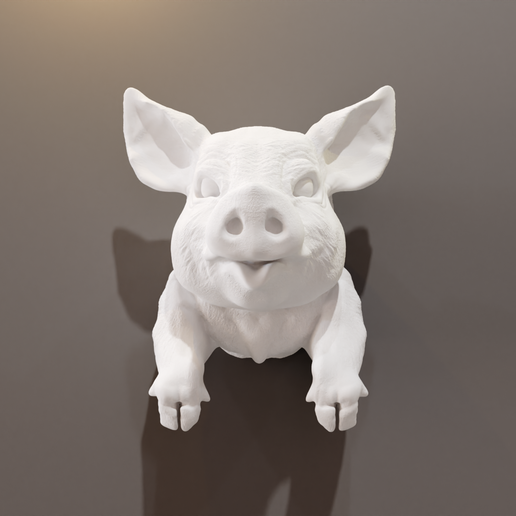 🐖 Pig head wall mount STL・ STL File for 3D printing・Cults