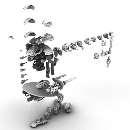 🔥 Project Dark Quixote-28mm Modular Nightmare Mech・ 3D File for 3D ...