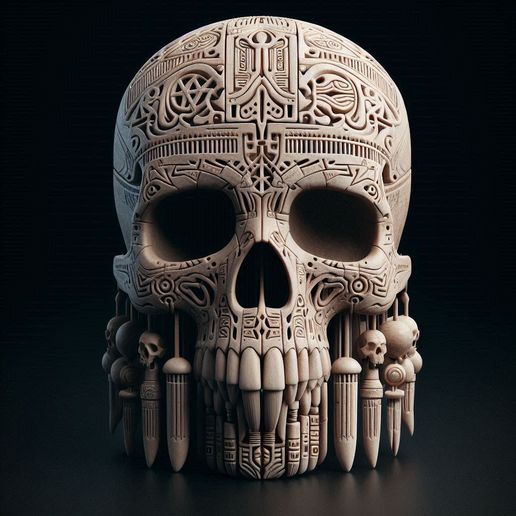 💀 Inuit Shaman Skull – Spirit Symbol 3D Printable Art・ STL File for 3D ...