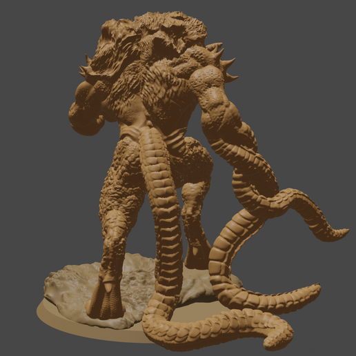 👹 DnD Miniature Demogorgon・ STL File for 3D printing・Cults