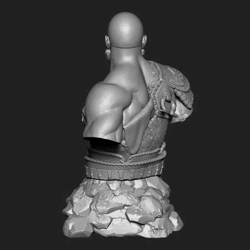 👤 Kratos Bust・Free STL File for 3D printing・Cults