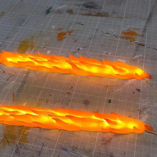 🔙 Back to the future delorean flames 1/6 scale・ STL File for 3D ...