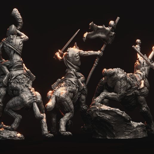 💀 Warg Riders・ 3D File for 3D printing・Cults