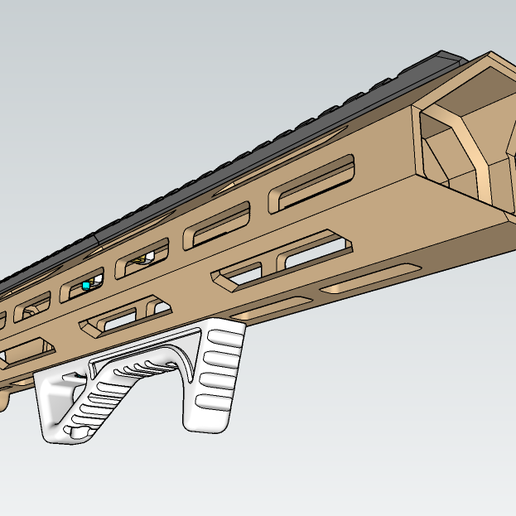STL file M-LOK Angled Fore Grip ⚽ ・3D printing model to download・Cults