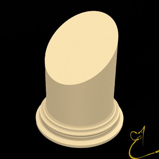 👤 MINIATURE BUST ELEGANT BASE・ STL File for ・Cults
