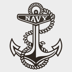 3D file Anchor 6 - 2D/3D Wall Art STL+SVG+DXL+PNG For CNC Router, Laser ...