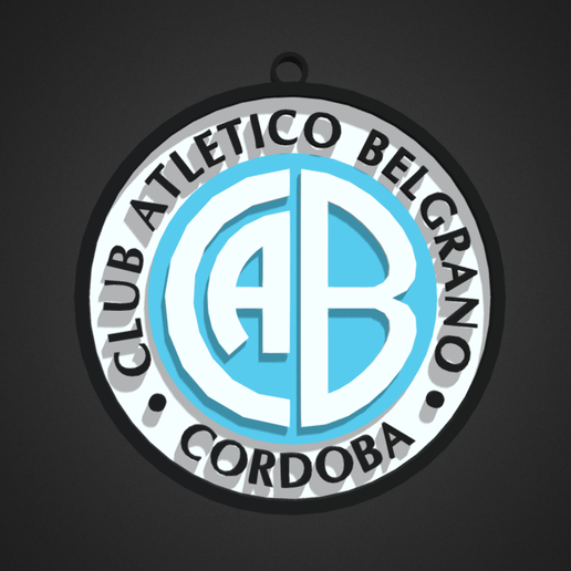 arquivo STL Llavero Keychain Belgrano de Cordoba 🗝️ ・modelo para ...