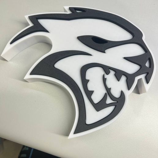 🚗 Dodge Hellcat RedEye Logo・ STL File for ・Cults
