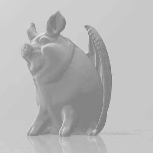 🐖 Flying Pig・Free STL File for ・Cults