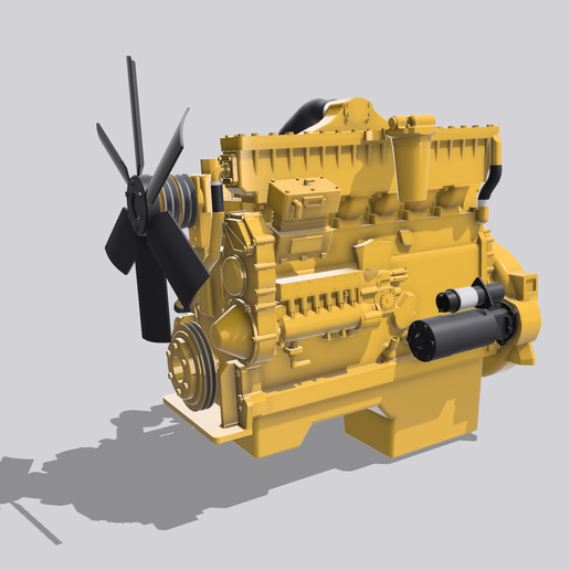 🐱 Cat 3406B Engine・Free STL File for ・Cults