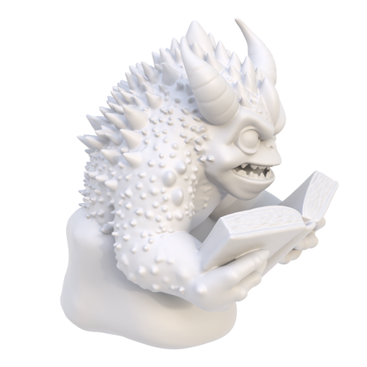 👹 Monster with book・ 3D File for 3D printing・Cults