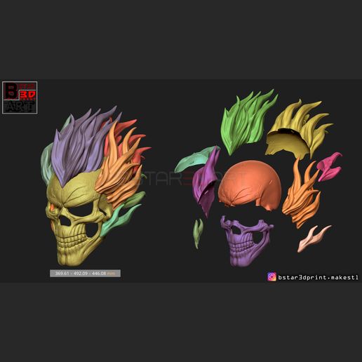 👻 Ghost Rider mask -Agents of SHIELD - Marvel comics 3D print model ...