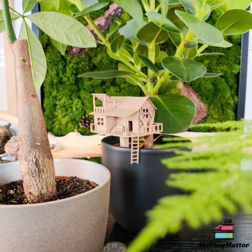 Archivo STL Tiny Treehouse "the Home", mini treehouse 🏠 ・Plan para ...