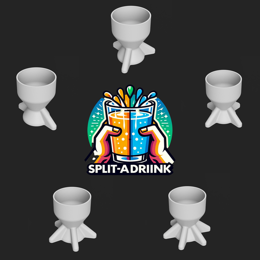 🍹 Split-A-Drink! - Drink Divider - 2-6 glasses・ 3MF File for 3D ...