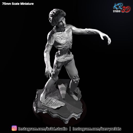 Archivo STL ZOMBIE MINIATURE 75 SCALE 🧟 ・Objeto de impresión 3D para ...