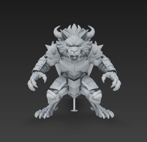 🐺 Armored Wolf Tribe – Fierce Fantasy Warrior 3D Print Model・ STL File ...