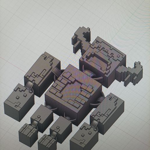 🧸 Warden from Minecraft (requires lowering the head-to-body connection ...