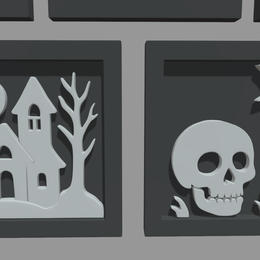 🎃 Halloween Frames // Design 04・ STL File for 3D printing・Cults