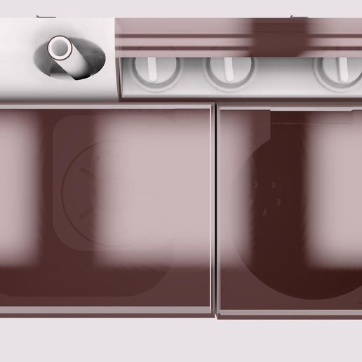 🍽️ 3D twin-tub washing machine model・ STL File for 3D printing・Cults