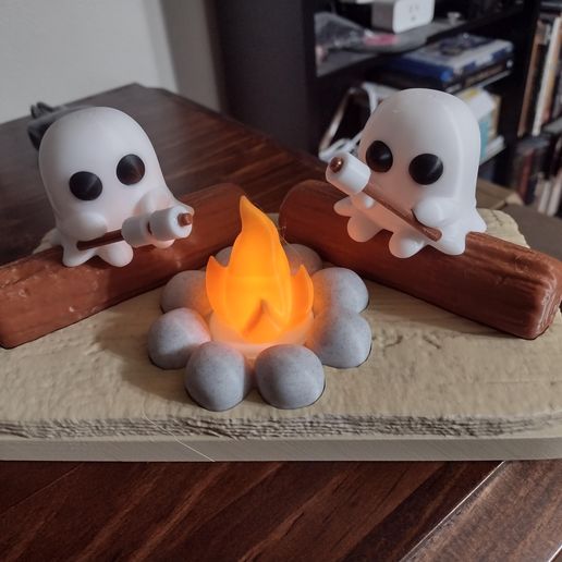 3D printer Ghostly Campfire - No supports or AMS - Tea Light • made ...