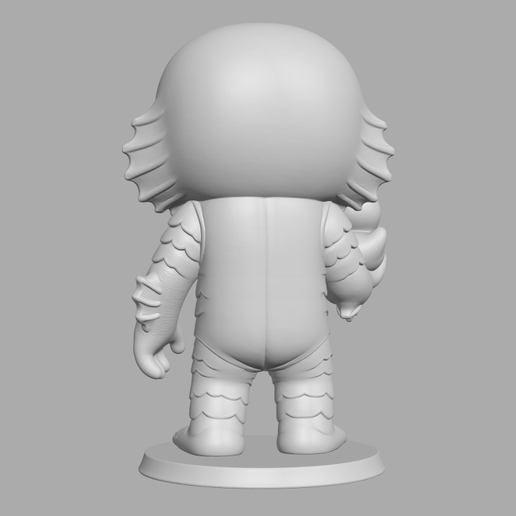 👹 Criatura de la Laguna Negra Chibi・Archivo STL Gratis para Impresión ...