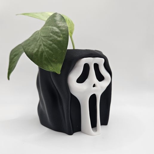 👻 Ghost Face Hood Planter・ STL File for 3D printing・Cults