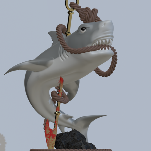 STL file Impaled shark 🦈 ・3D printing idea to download・Cults