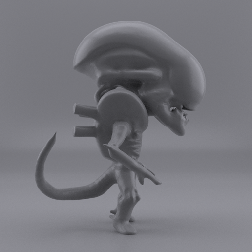 STL file ALIEN CHIBI 2 👽 ・Template to download and 3D print・Cults