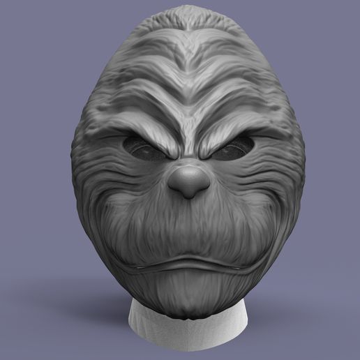 STL file Grinch mask 3D print model 🎃 (OBJ and 3MF)・3D printing ...