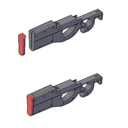 🔫 P90・ STL File for 3D printing・Cults