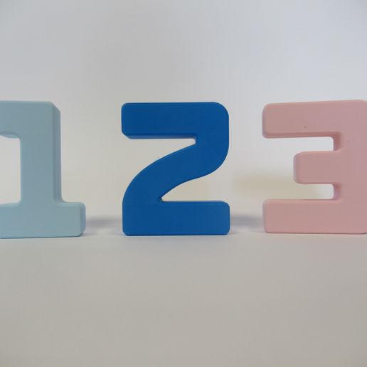 3d numbers template