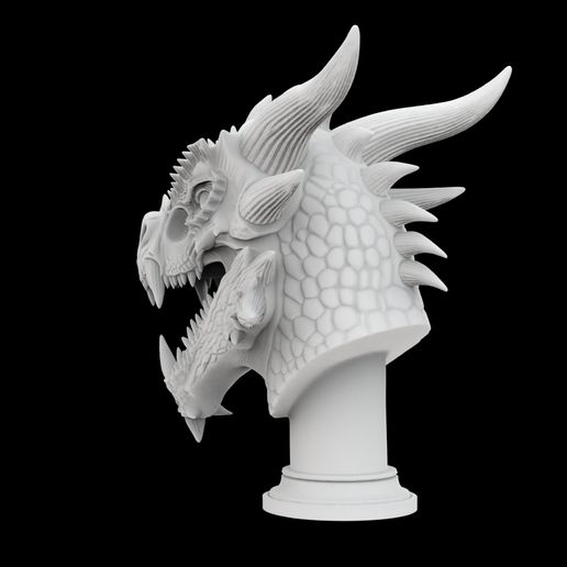 realistic dragon head base