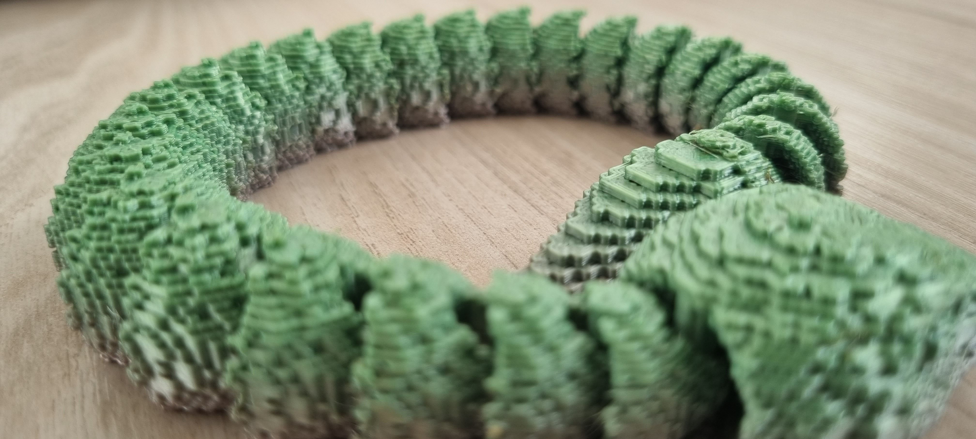 Download STL file Articulated pixel snake • 3D printing design ・ Cults