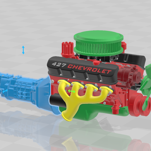 Archivo 3D Motor y Transmisión Chevrolet 427 Escala 1:25 🚙 ・Modelo para ...