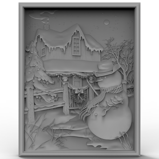 📁 3D Model STL File for CNC Router/Laser & 3D Printer Snowman・Free 3D ...