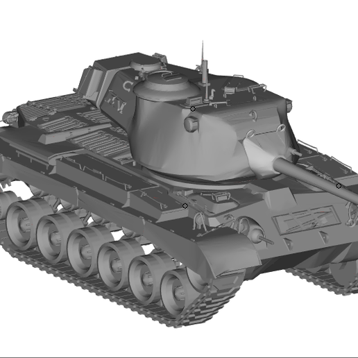🪖 M46 Patton tank・ STL File for ・Cults