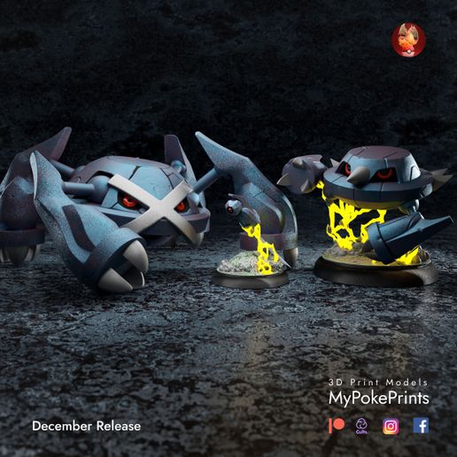 🧊 Metagross Evolution Line - presupported・ 3D File for 3D printing・Cults