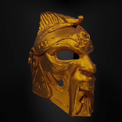 🪖 Gladiator Warrior Face Mask - Fighter Helmet Face Mask 3D print model ...