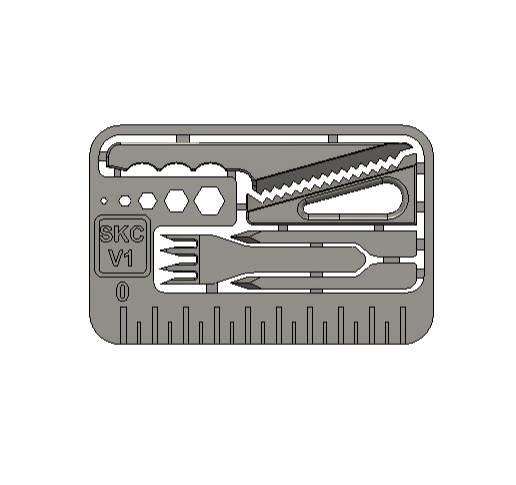 🏕️ Survival Kit Card (SKC) V1・ STL File for 3D printing・Cults